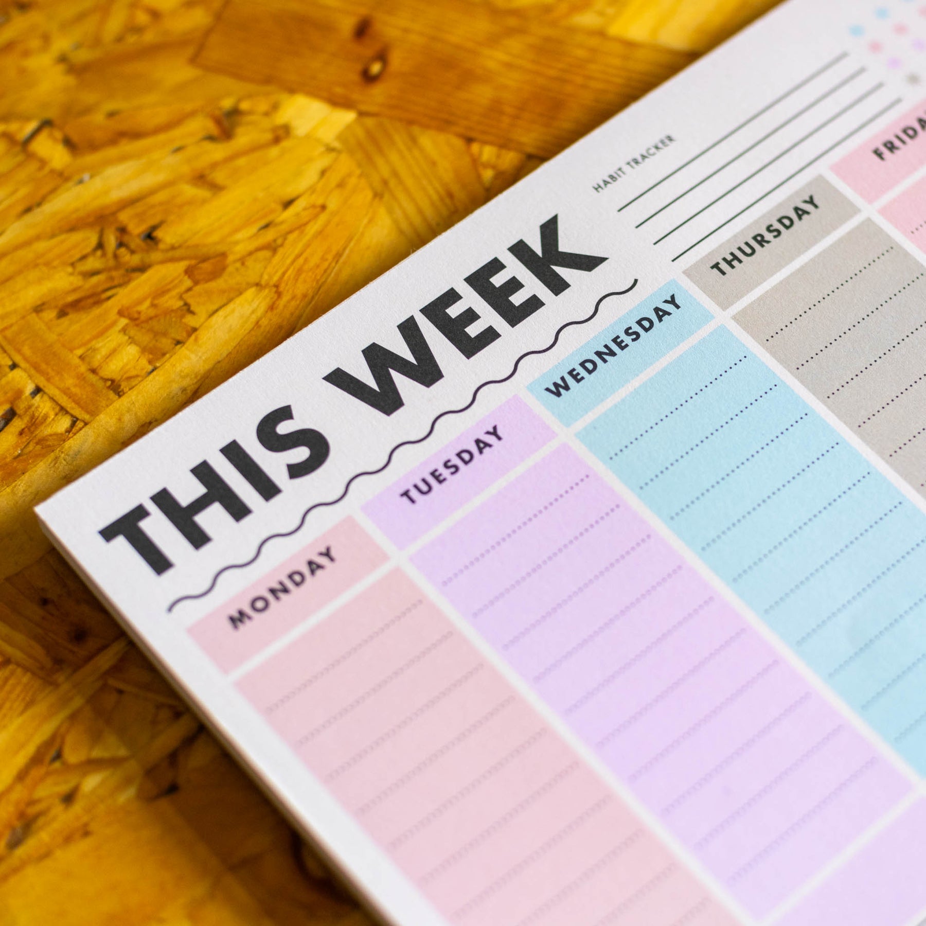 Colour Block This Week Planner A5 Notepad – Finest Imaginary