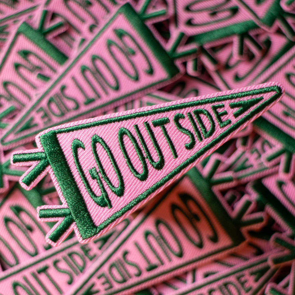 Go Outside Pennant Flag Patch – Finest Imaginary