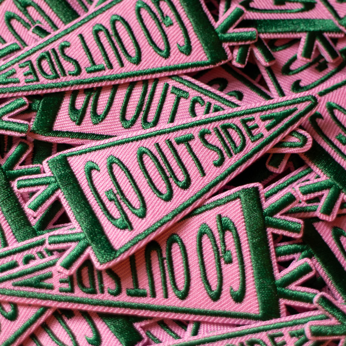 Go Outside Pennant Flag Patch – Finest Imaginary
