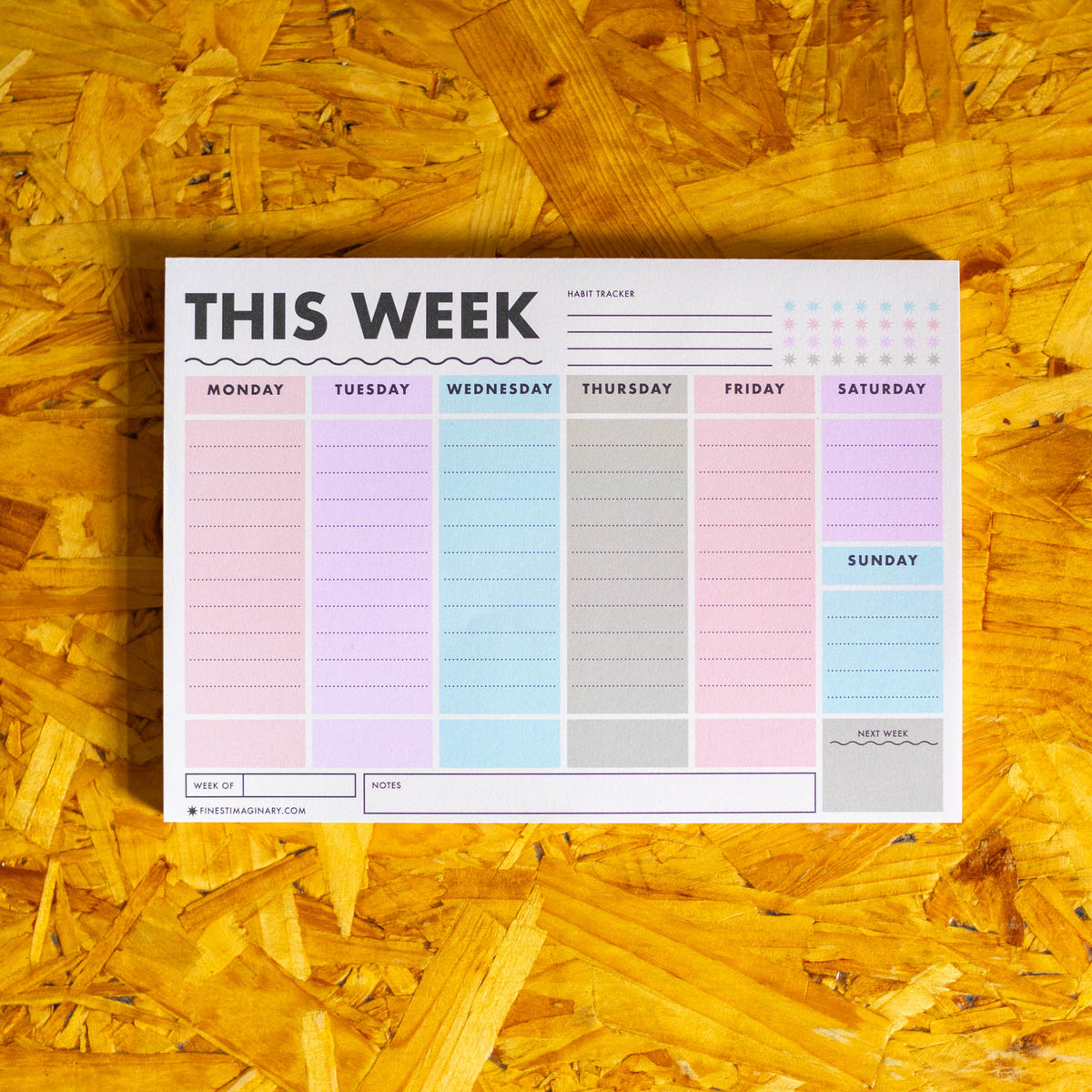 Colour Block This Week Planner A5 Notepad – Finest Imaginary