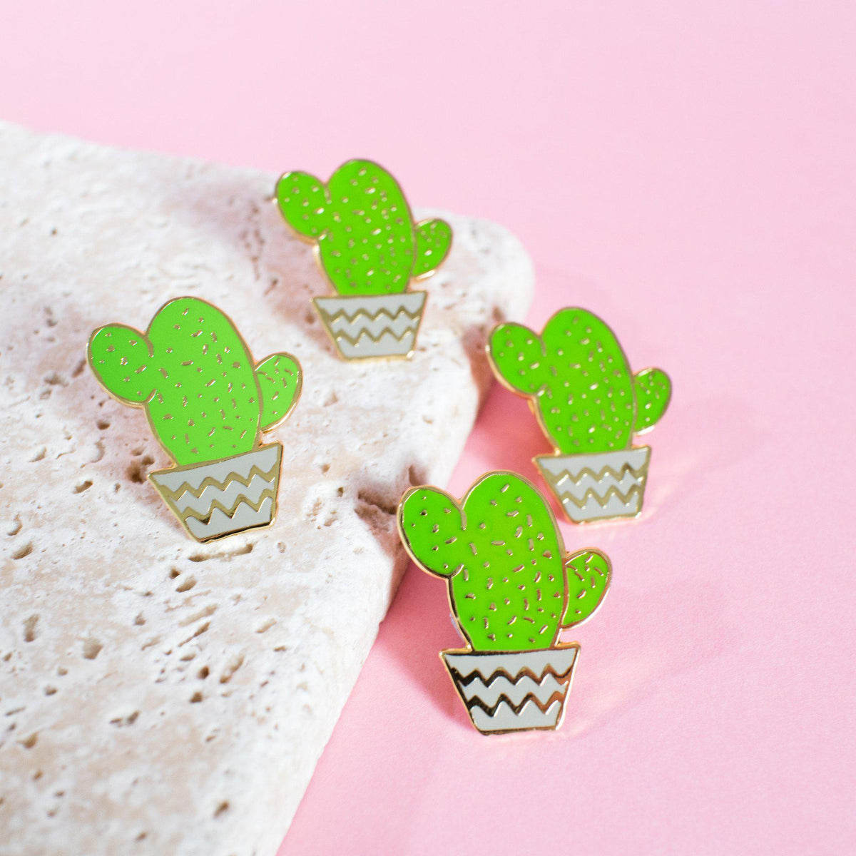 Cactus Pot Enamel Pin – Finest Imaginary