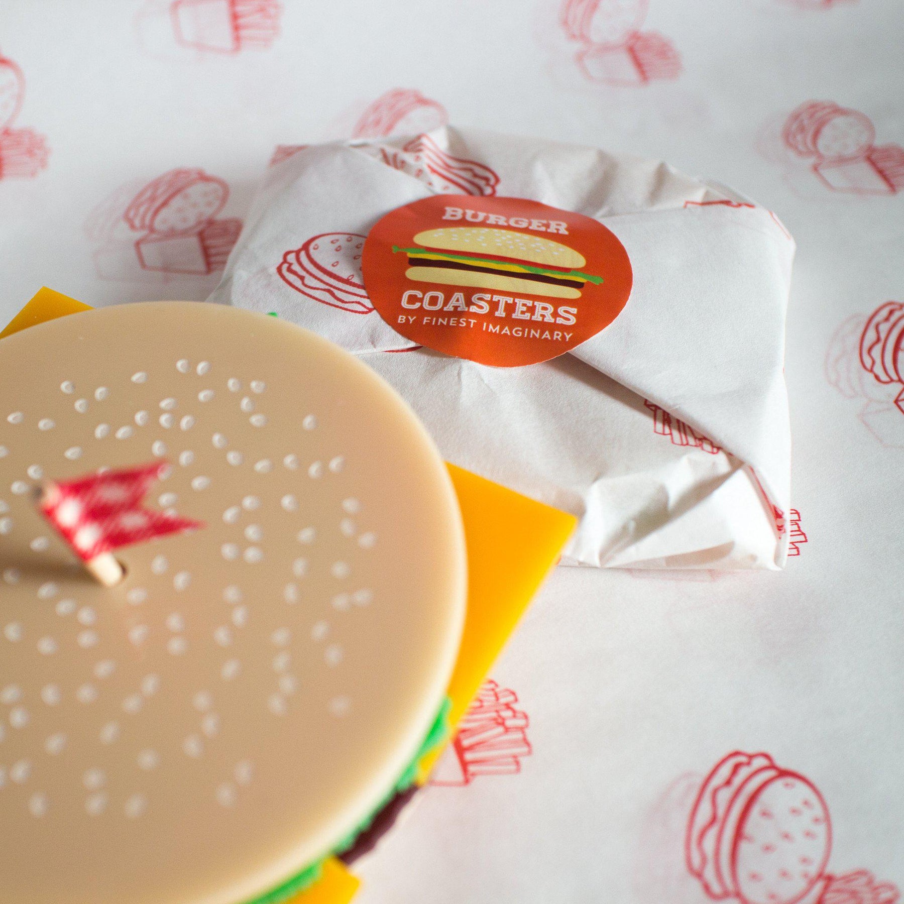 Burger Coasters | Handcrafted, Stackable Placemats for Foodies – Finest ...